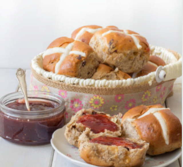 Sour Dough Hot Cross Buns | P.E. foods